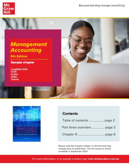 Langfield-Smith 9e Sample