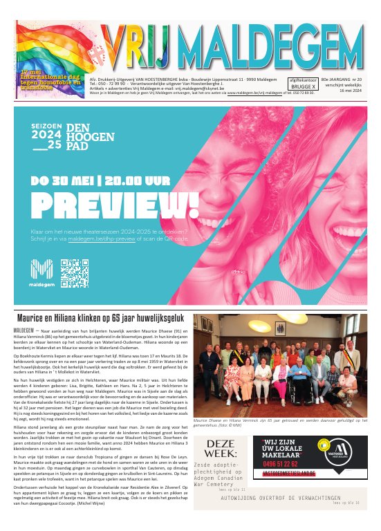 Vrij Maldegem Week 20 2024